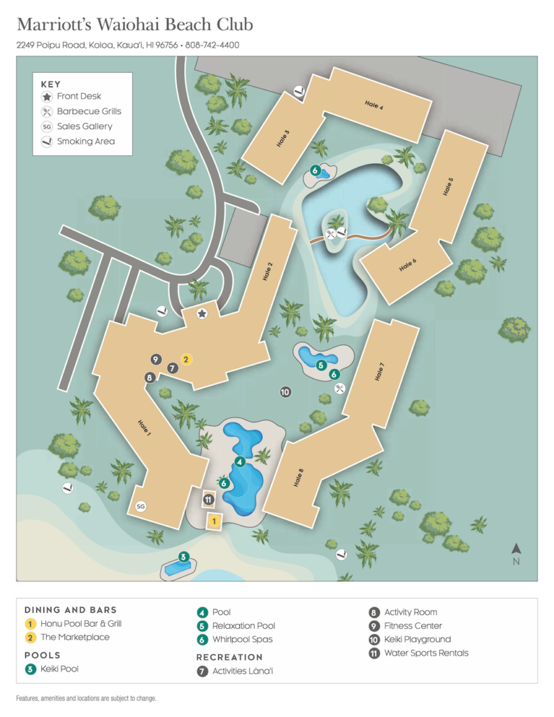 Marriott Waiohai Beach Club Resort Map - A Timeshare Broker, Inc.